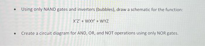 Solved Using only NAND gates and inverters (bubbles), draw a | Chegg.com
