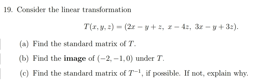 Solved Consider the linear | Chegg.com
