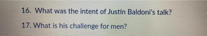 Solved why i'm done trying to be "man enough" by Justin | Chegg.com