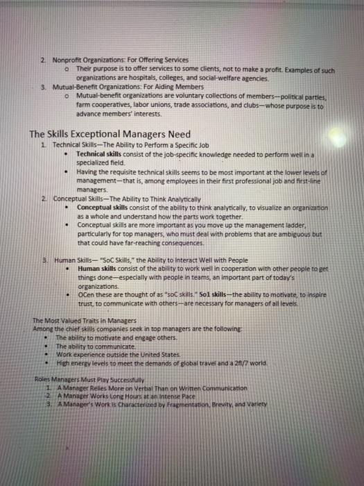 Solved Chapter 1: The Exceptional Manager - What You Do, How | Chegg.com