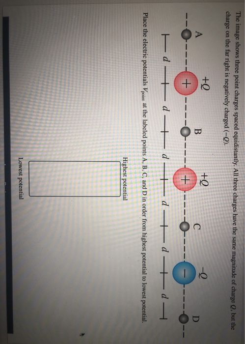 Solved The image shows three point charges spaced | Chegg.com