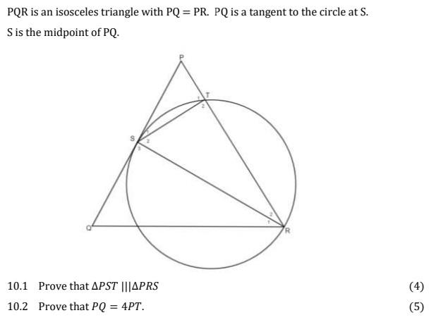 Solved PQR is an isosceles triangle with PQ=PR.PQ is a | Chegg.com