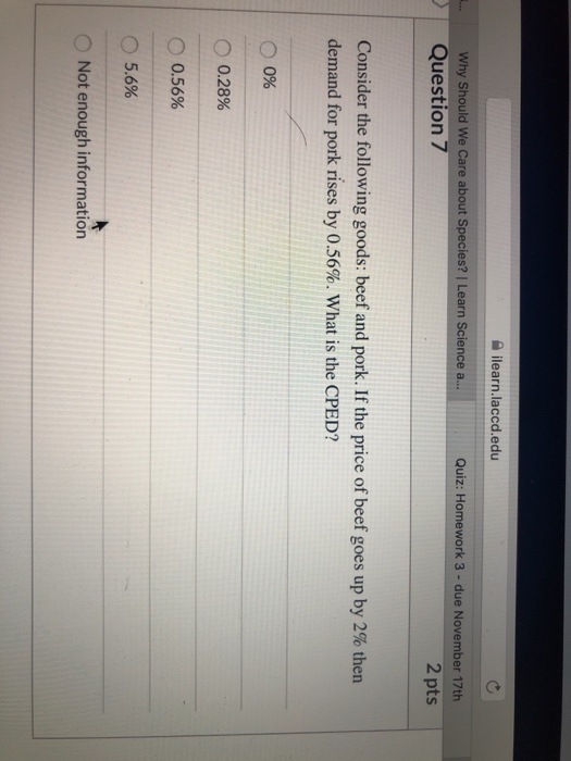 Solved ilearn.laccd.edu Why Should We Care about Species? | | Chegg.com