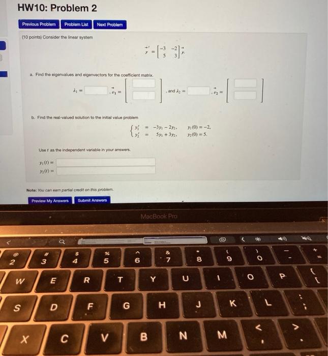 Solved HW10: Problem 2 Previous Problem Probler List Next | Chegg.com