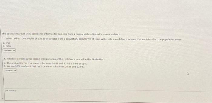 Solved Confidence Intervals and Sampling Conceptual | Chegg.com