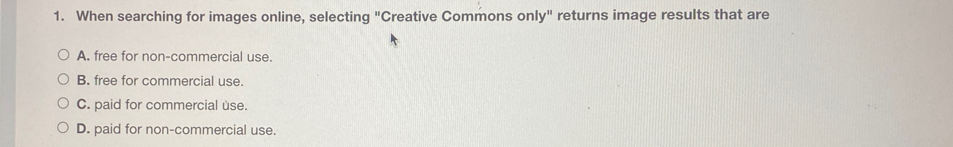 Solved When searching for images online, selecting "Creative | Chegg.com