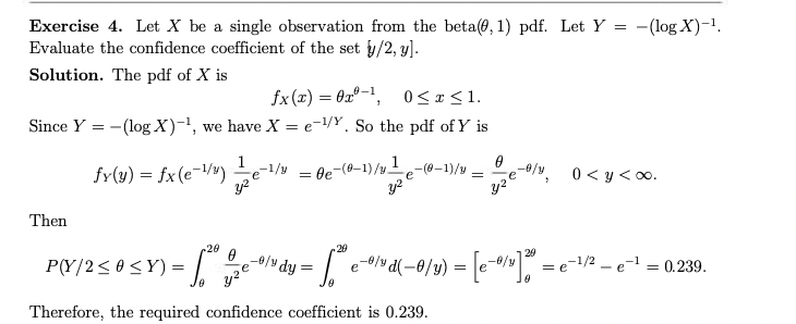 Solved Exercise 4. ﻿Let x ﻿be a single observation from the | Chegg.com