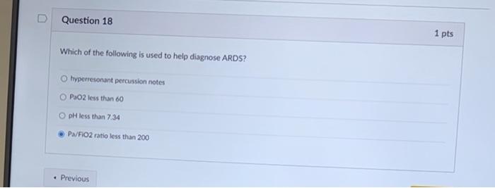 Solved 1 pts Which of the following is used to help diagnose | Chegg.com