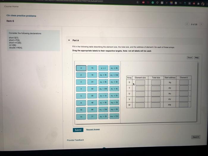 Solved 056/636010001 Course Home In clasa practice problems | Chegg.com