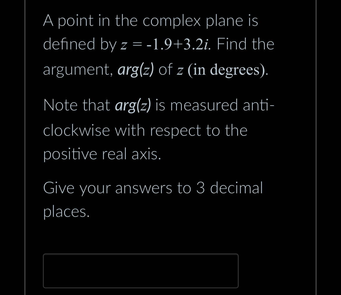 Solved A point in the complex plane is defined by | Chegg.com
