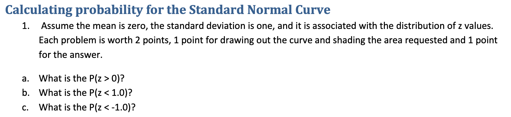 Solved Calculating probability for the Standard Normal | Chegg.com