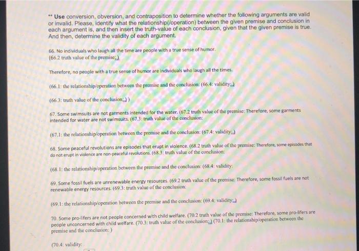 ** Use conversion, obversion, and contraposition to | Chegg.com