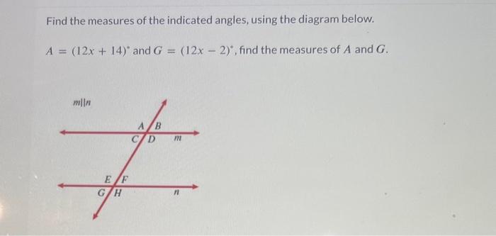 Solved Find the measures of the indicated angles, using the | Chegg.com