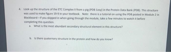4. Look up the structure of the ETC Complex II from a | Chegg.com