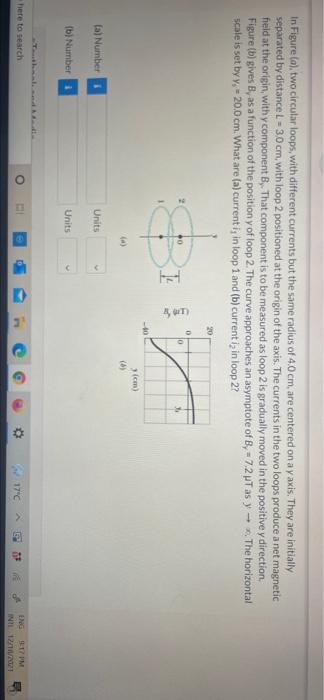 Solved In Figure (a), two circular loops, with different | Chegg.com