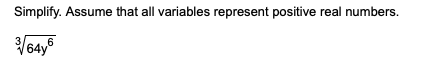 Solved Simplify. Assume that all variables represent | Chegg.com