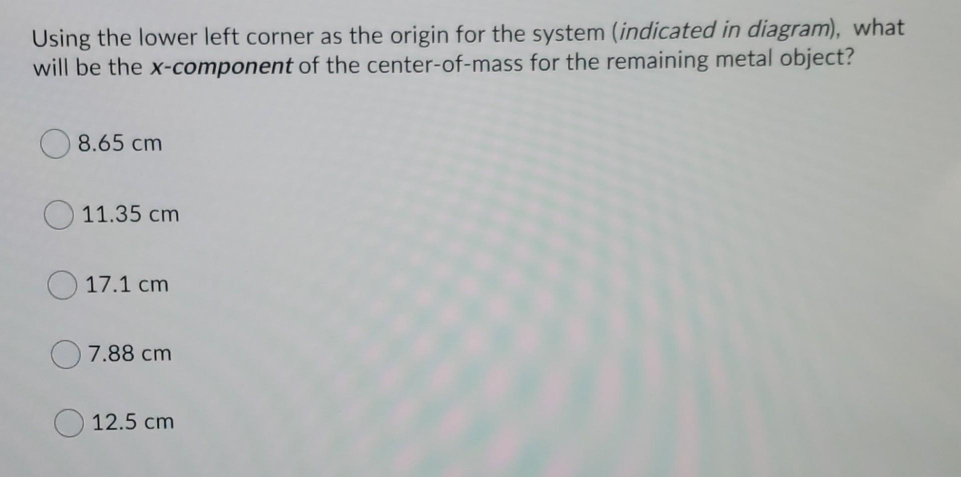 Solved A piece of sheet metal has uniform density and | Chegg.com