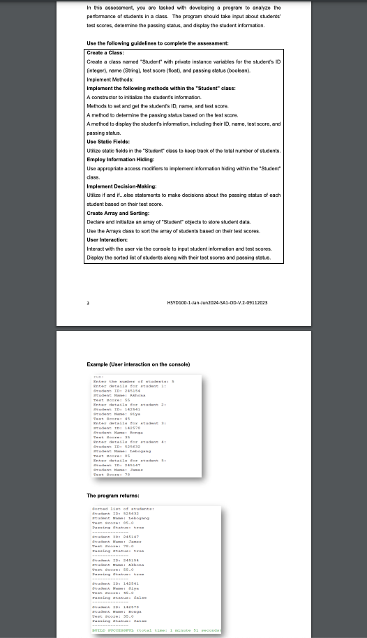 Solved Java You Are Tasked With Developing A Program To