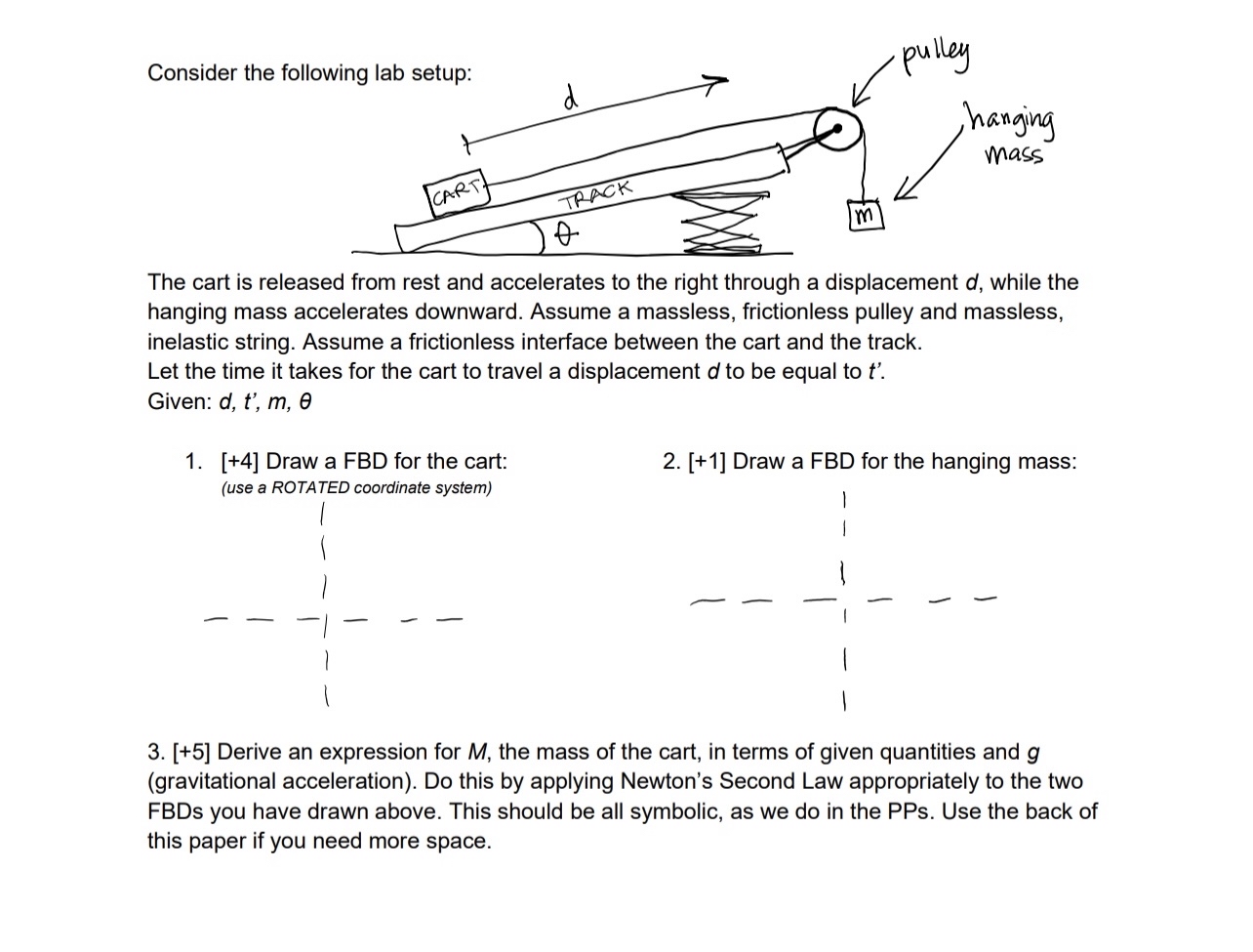 Solved Consider the folloThe cart is released from rest and | Chegg.com