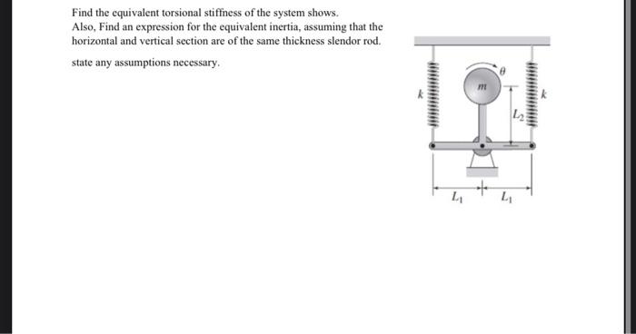 Solved Find the equivalent torsional stiffness of the system | Chegg.com