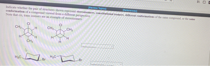 Solved [Review Topics) (References Indicate whether the pair | Chegg.com