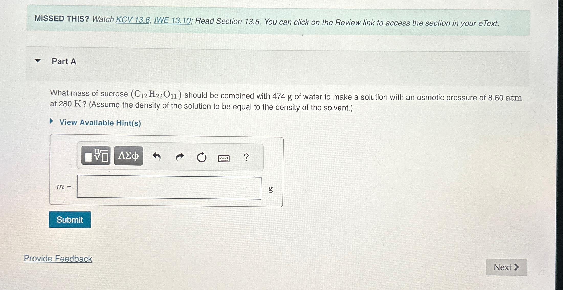Solved MISSED THIS? Watch KCV 13.6, ﻿IWE 13.10; Read Section | Chegg.com