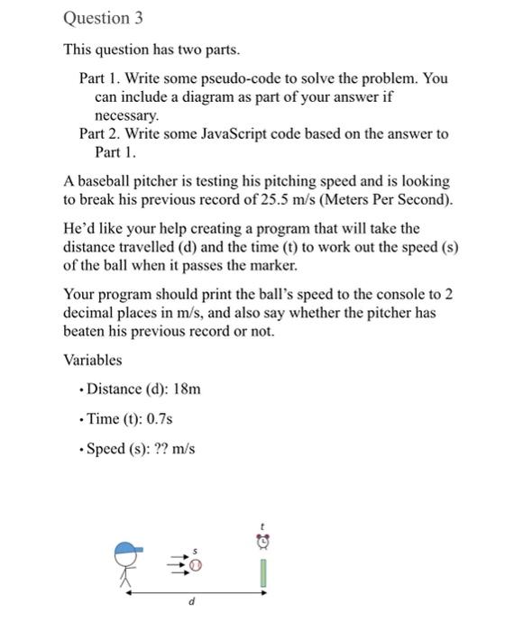 Solved This question has two parts. Part 1. Write some | Chegg.com