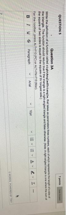 Solved QUESTIONS 7 points Question 3A Write the definition | Chegg.com