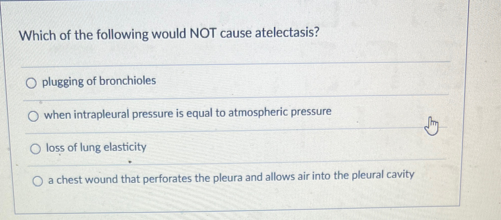 Solved Which of the following would NOT cause | Chegg.com