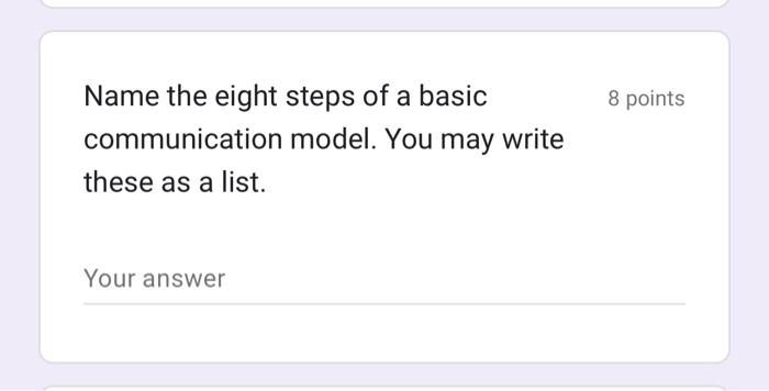 Name the eight steps of a basic 8 points | Chegg.com