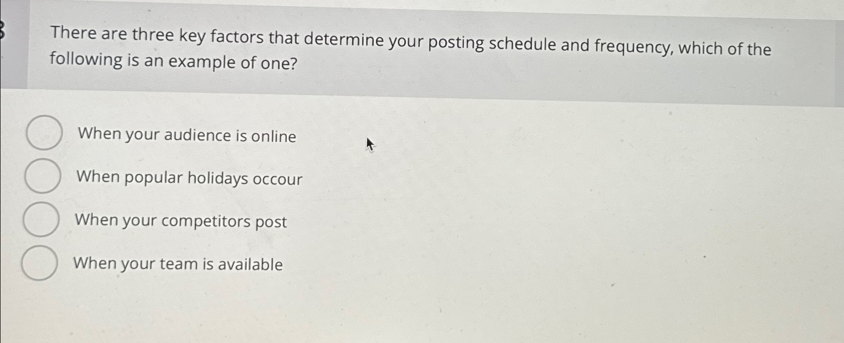 Solved There are three key factors that determine your | Chegg.com