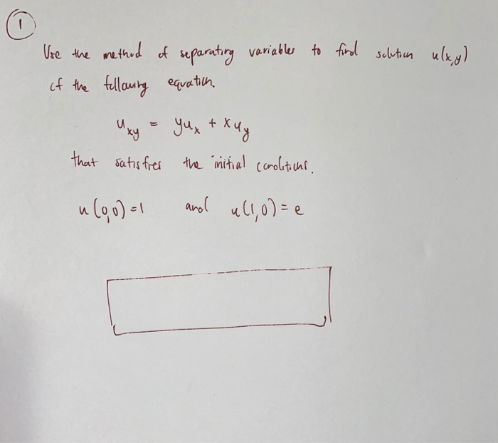 Solved Vse the method of separating variables to find | Chegg.com