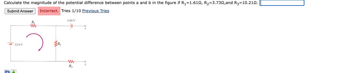 Solved Calculate the magnitude of the potential difference | Chegg.com