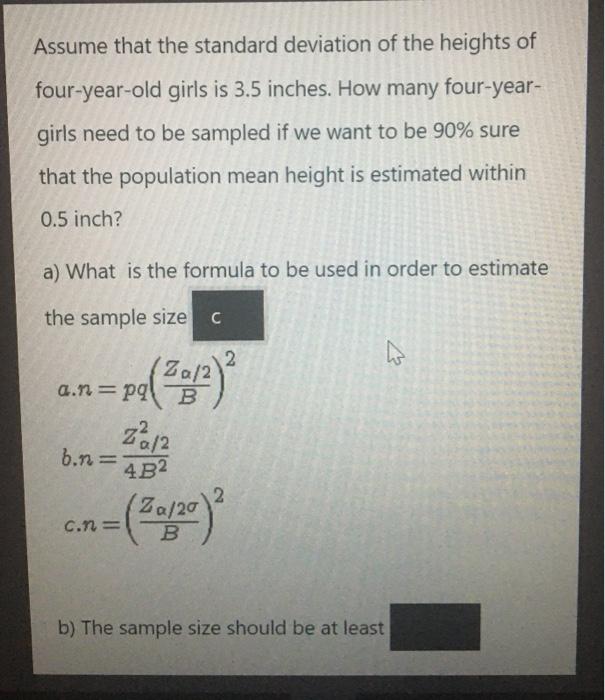 Solved Assume that the standard deviation of the heights of | Chegg.com