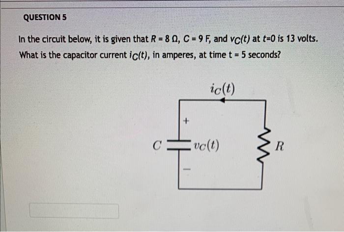Solved In the circuit below, it is given that R=8Ω,C=9 F, | Chegg.com