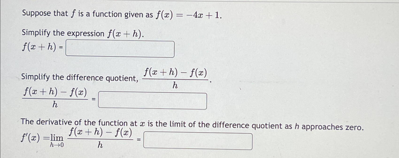 Solved Suppose that f ﻿is a function given as | Chegg.com