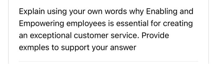 Solved Explain using your own words why Enabling and | Chegg.com