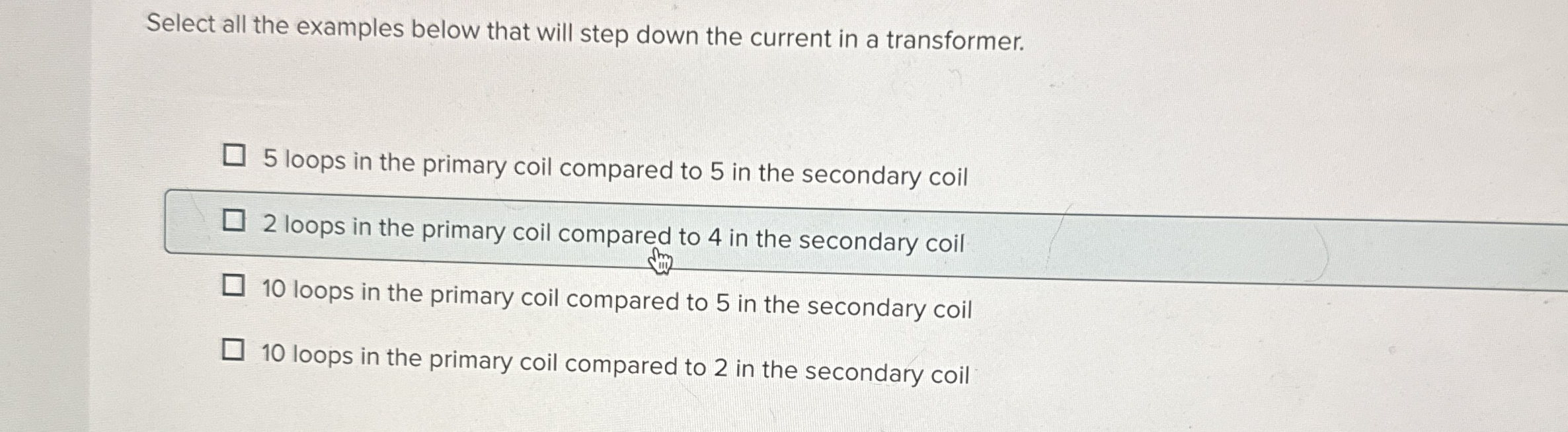Solved Select all the examples below that will step down the | Chegg.com