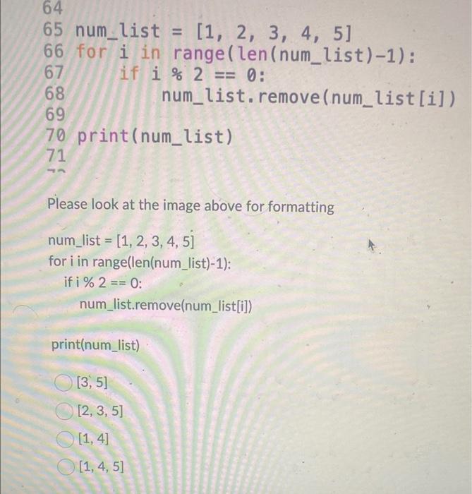 Solved Please look at the image above for formatting | Chegg.com