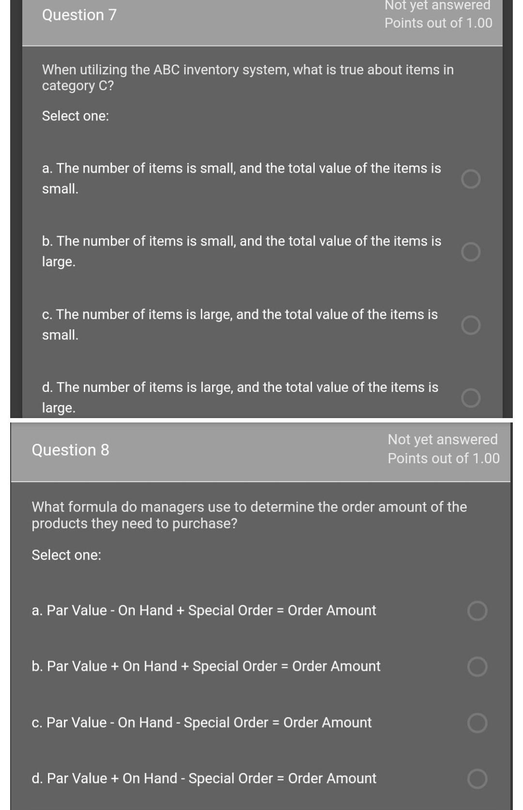 Solved SUBJECT: Other Math COURSE: Culinary Arts: Food | Chegg.com