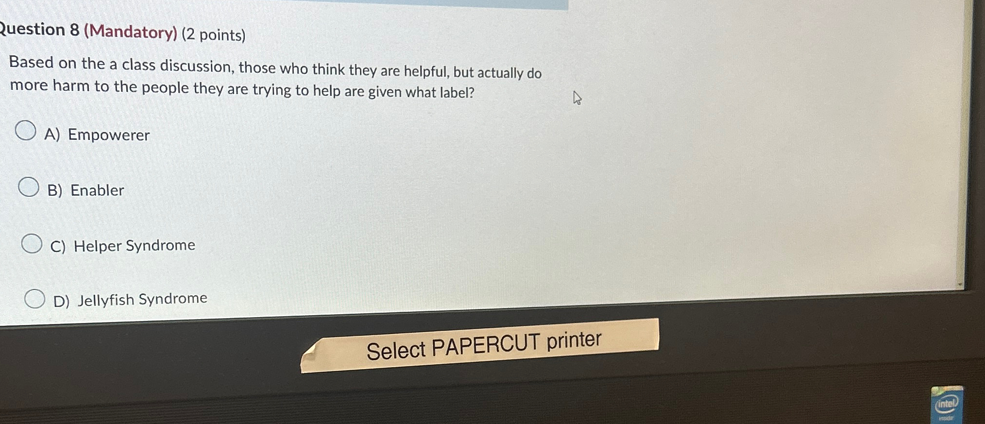 Solved Question 8 (Mandatory) (2 ﻿points)Based on the a | Chegg.com