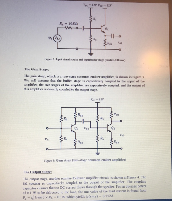 The audio amplifier is required to deliver an average | Chegg.com