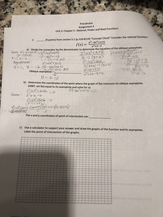 Solved Precalculus Assignment 3 Unit 3: Chapter 5 - | Chegg.com