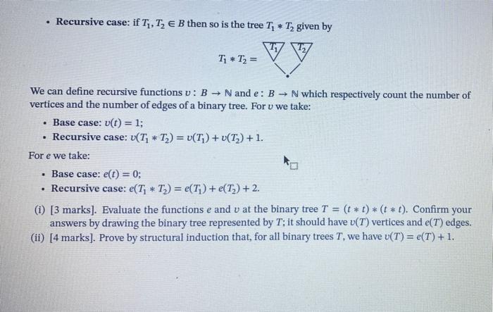 Solved 6. In lectures, we considered the set B of binary | Chegg.com