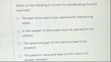Solved Which of the following is correct for standardizing | Chegg.com