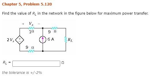 Solved Chapter 5, Problem 5.112 Find RL in the network in | Chegg.com