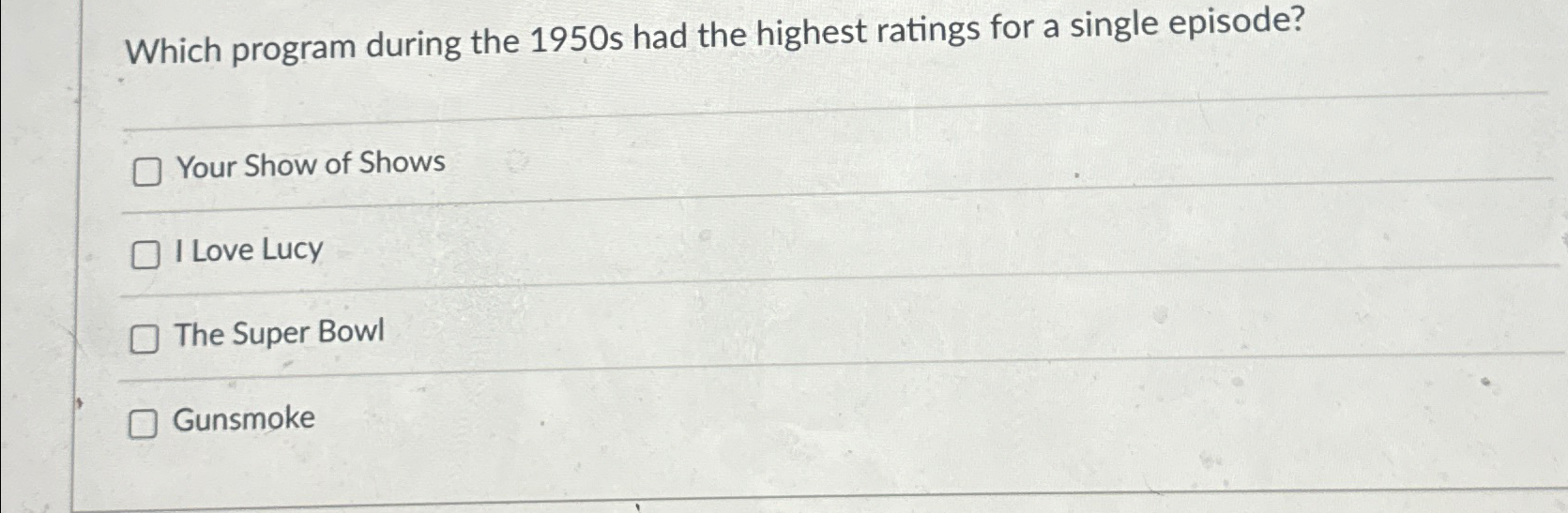 Solved Which program during the 1950 ﻿s had the highest | Chegg.com