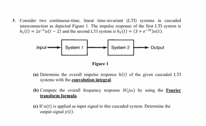 Solved 3. Consider two continuous-time, linear | Chegg.com