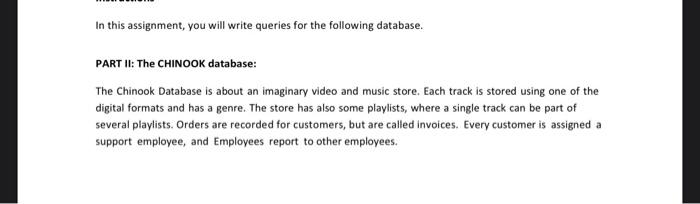 Solved In this assignment, you will write queries for the | Chegg.com