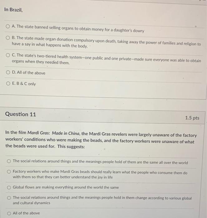 Question 8 1.5pts Nancy Scheper-Hughes' research | Chegg.com